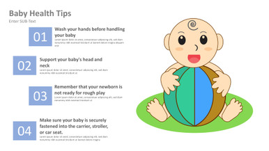 Baby Health Tips in Medical Diagram with Kid
