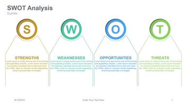 SWOT Analysis aplhabet circle bottle shape