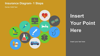 Insurance Diagram- 1 Steps with Medical Icons