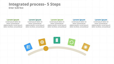 Process Diagram- 5 Steps With Pointer