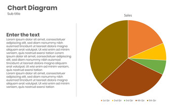Chart Diagram - Pie Chart - 5 Sections