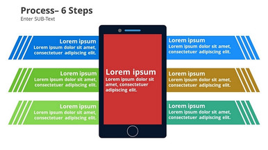 Process Diagram- 6 Steps With Mobile