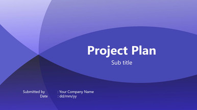 Project Plan Header Different shades of blue