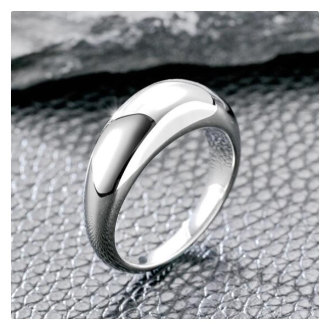 Chunky Minimal Dome Plus Size Ring - Silver Stainless Steel - Shendell ...