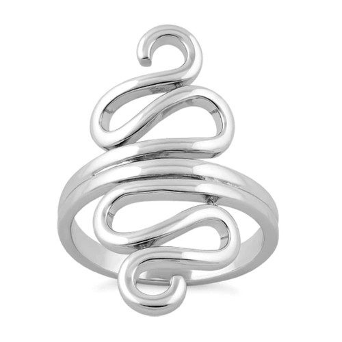 Sterling Silver Wide Swirl Statement Ring - Plus SIze - Shendell's ...