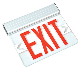 New York City Code 8" Surface/Recess-Mount Edge-Lit LED Exit Signs ...