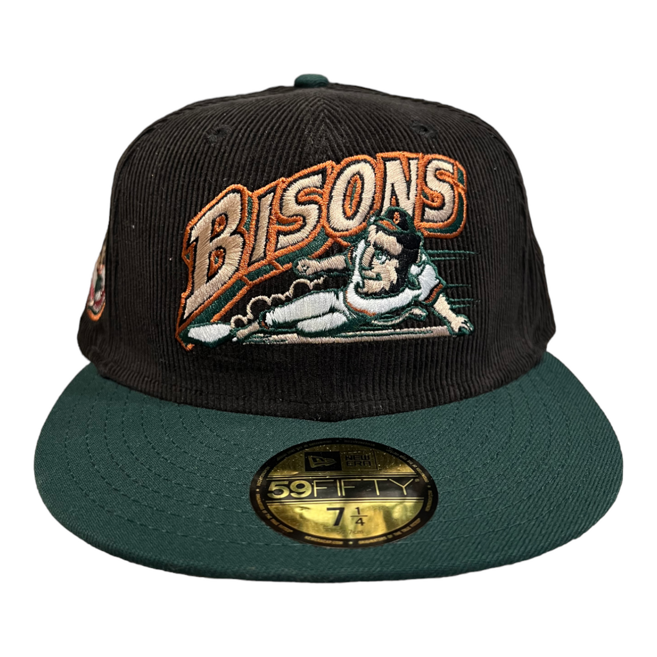 New Era Buffalo Bisons Sliding Buster Corduroy 59FIFTY Fitted Hat Cap MiLB