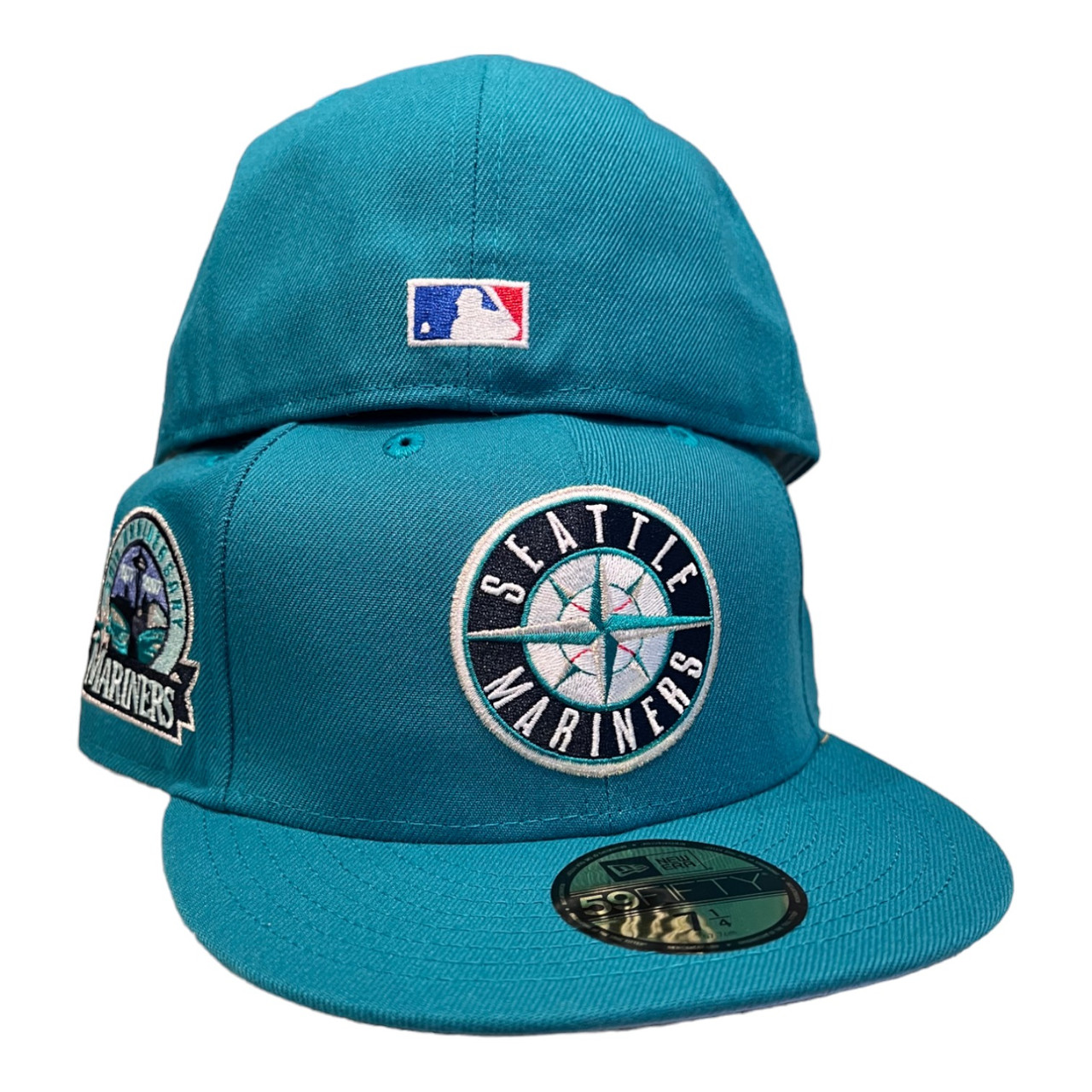 New Era Seattle Mariners 59FIFTY Fitted Hat Teal 30 Year Anniversary Patch