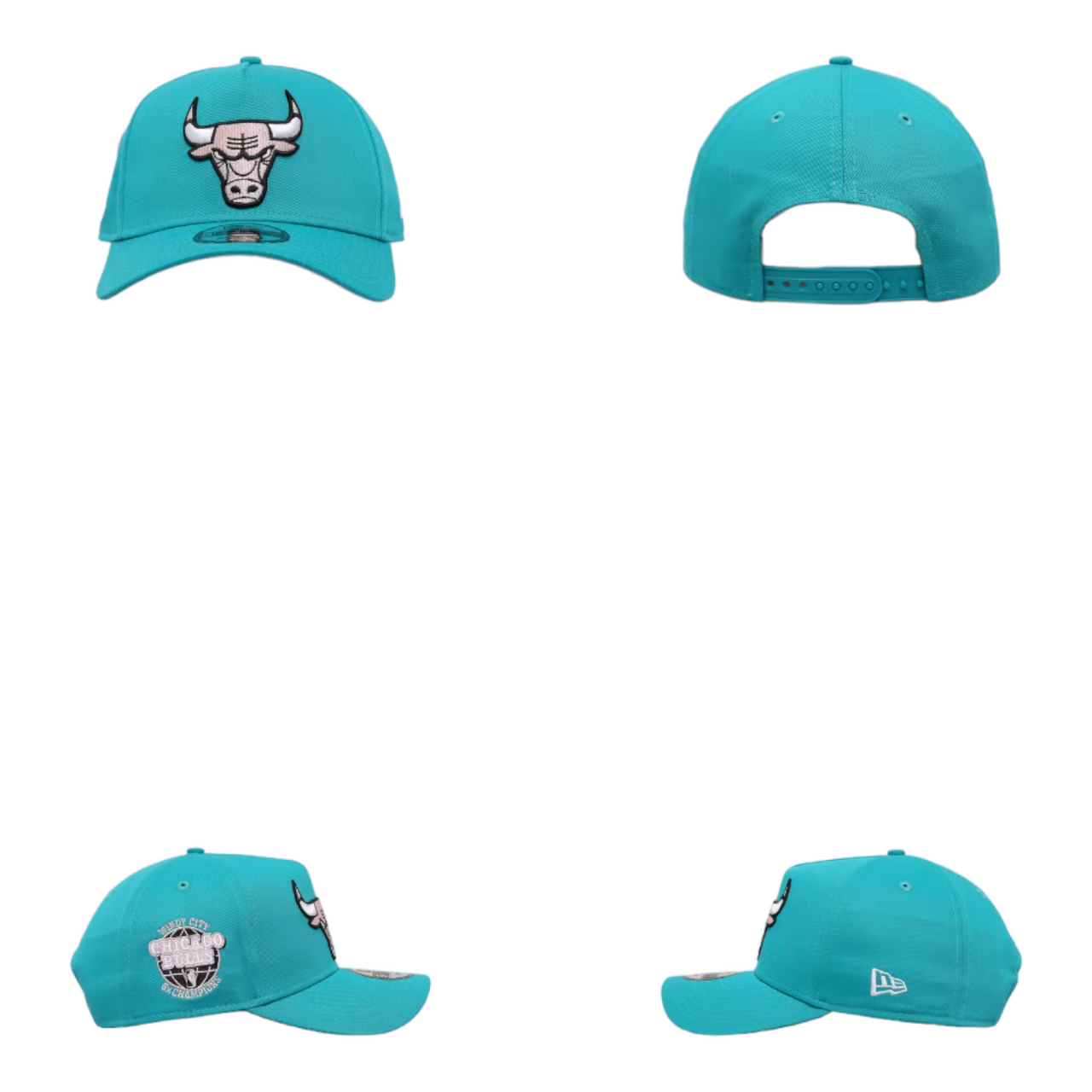 Chicago Bulls 9FORTY A-Frame Snapback Hat Cap Teal / Pink