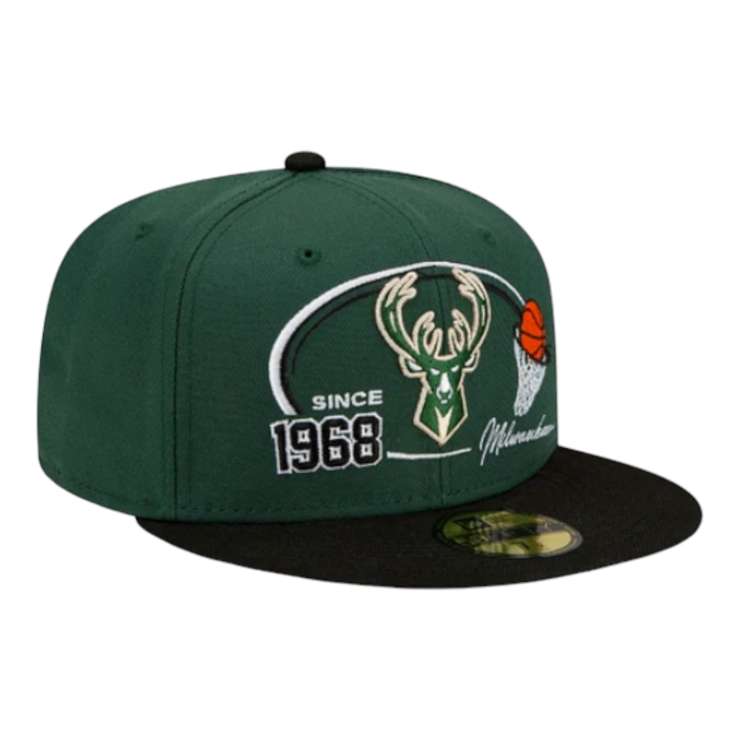 New Era Milwaukee Bucks 2 Tone Hoops 59FIFTY Fitted Hat