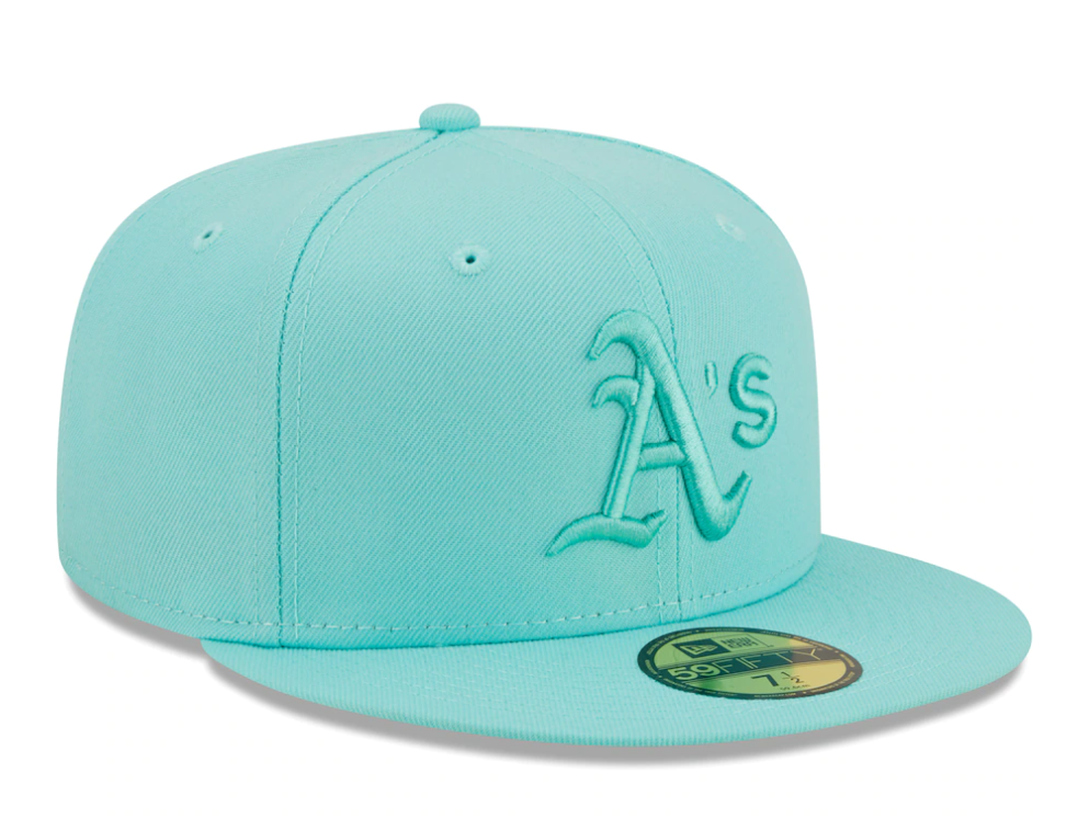 New Era Oakland Athletics A's Icon Color Pack 59FIFTY Fitted Hat Aqua
