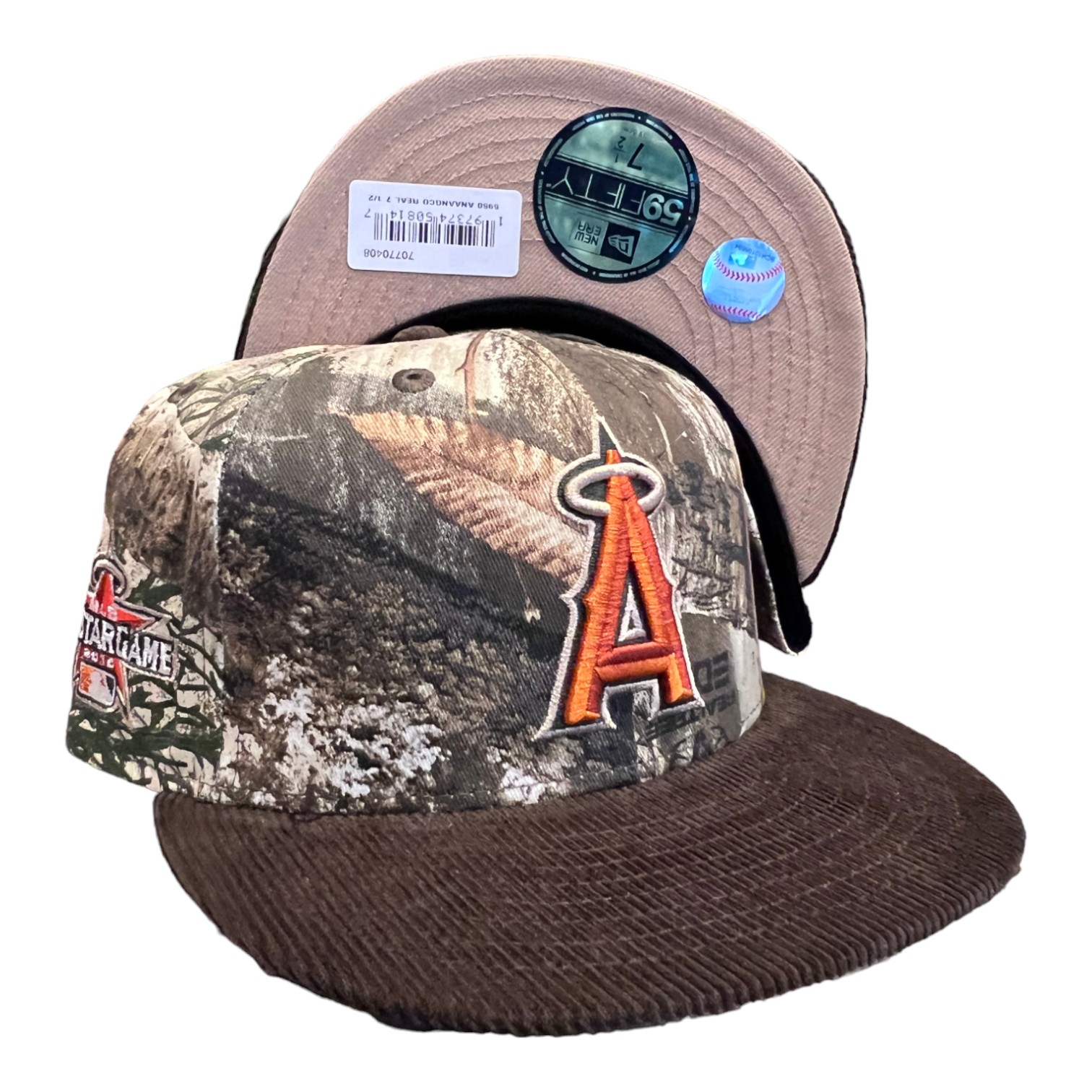 New Era Anaheim Angels Realtree Camo 59FIFTY Fitted Hat 2010 All Star Game