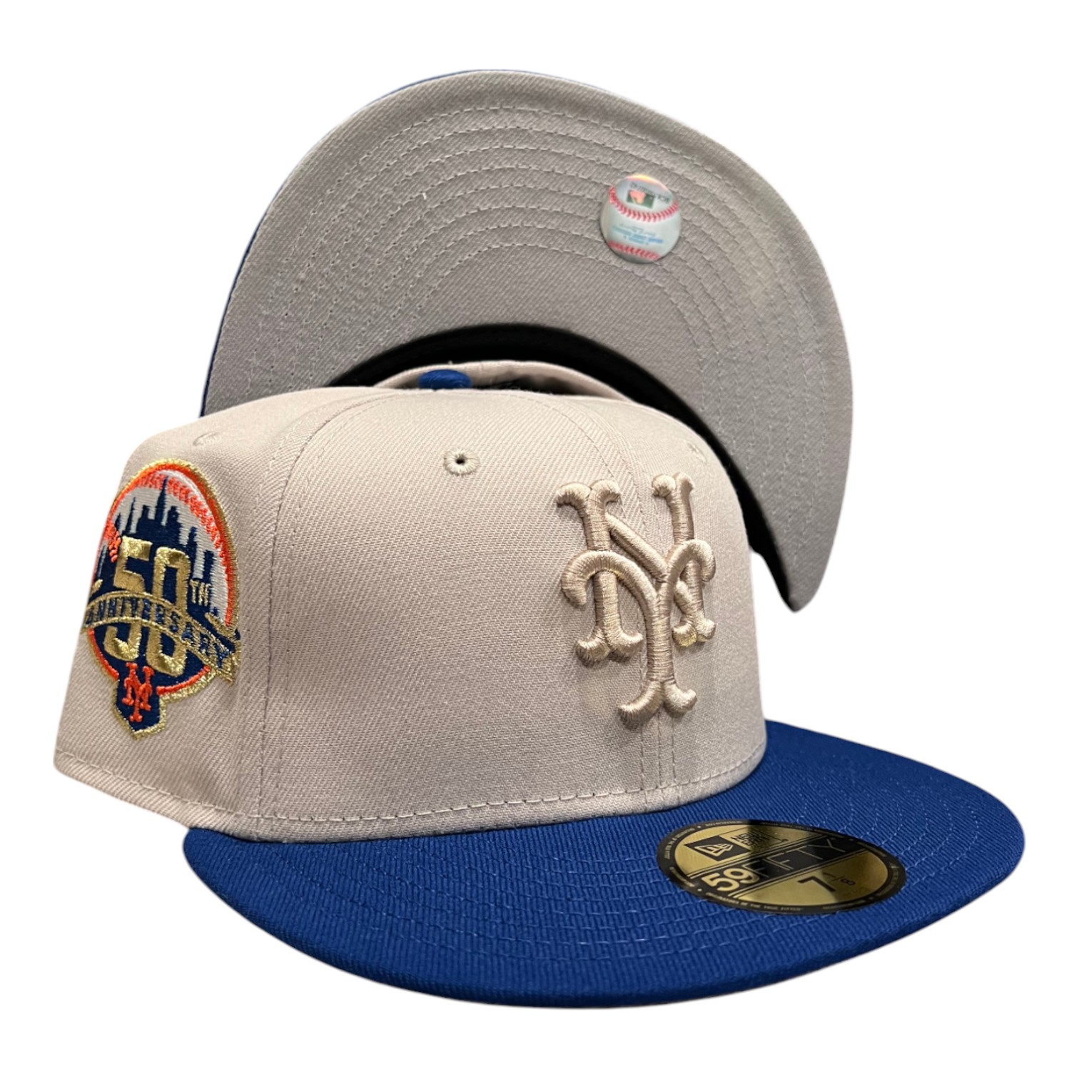 New Era New York Mets 59FIFTY Fitted Hat Cap Font Fusion Pack 50th Year