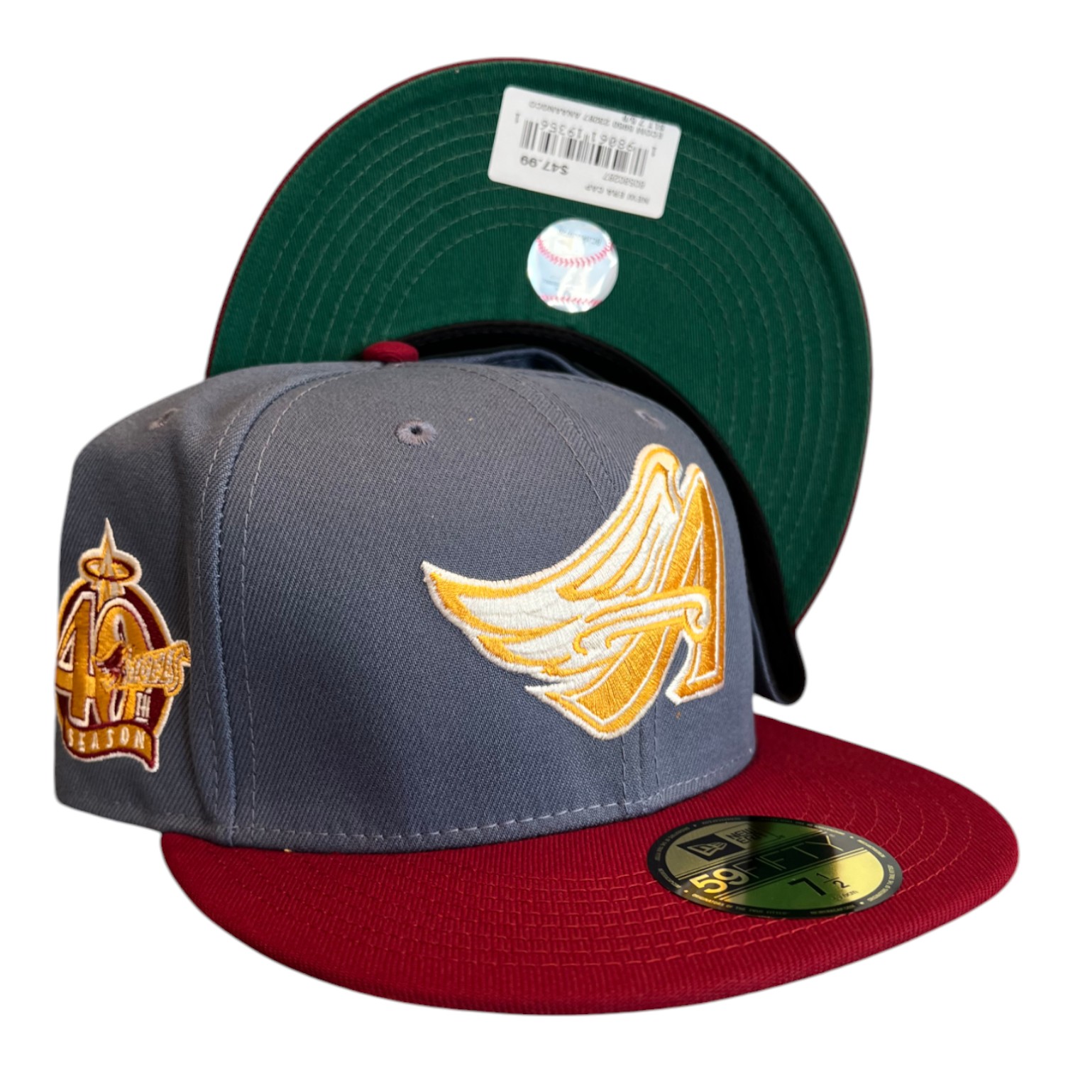 New Era Anaheim Angels 59FIFTY Fitted Hat Cap 40th Season Side Patch