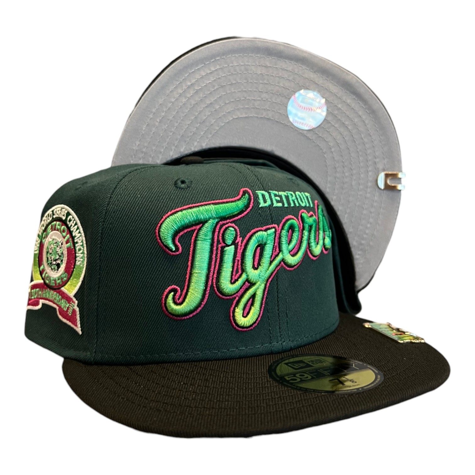 New Era Detroit Tigers Crawlers Pack 59FIFTY Fitted Hat 50th Year Patch