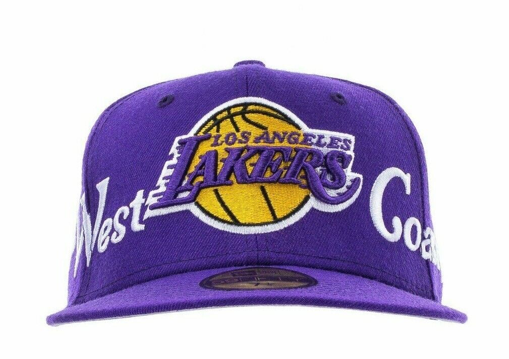 Los Angeles LAKERS West Coast Life 59Fifty Hat Cap Purple