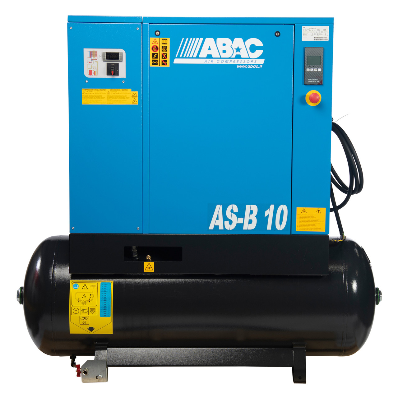 ABAC AS-10253TMD7 10HP 71G 3Ph Rotary Screw Air Compressor w/Dryer
