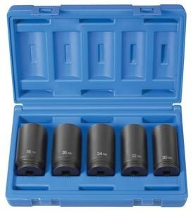 Grey Pneumatic 1/2" Drive 5 Piece 6 Point Spindle Nut Socket Set | Best ...