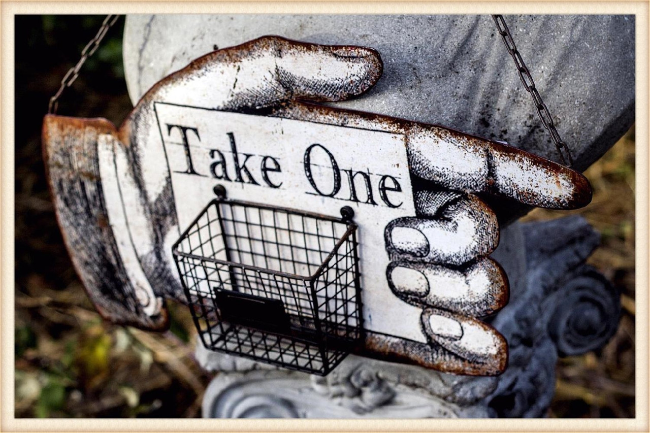 Hand Card Holder Sign - Timeless Barn