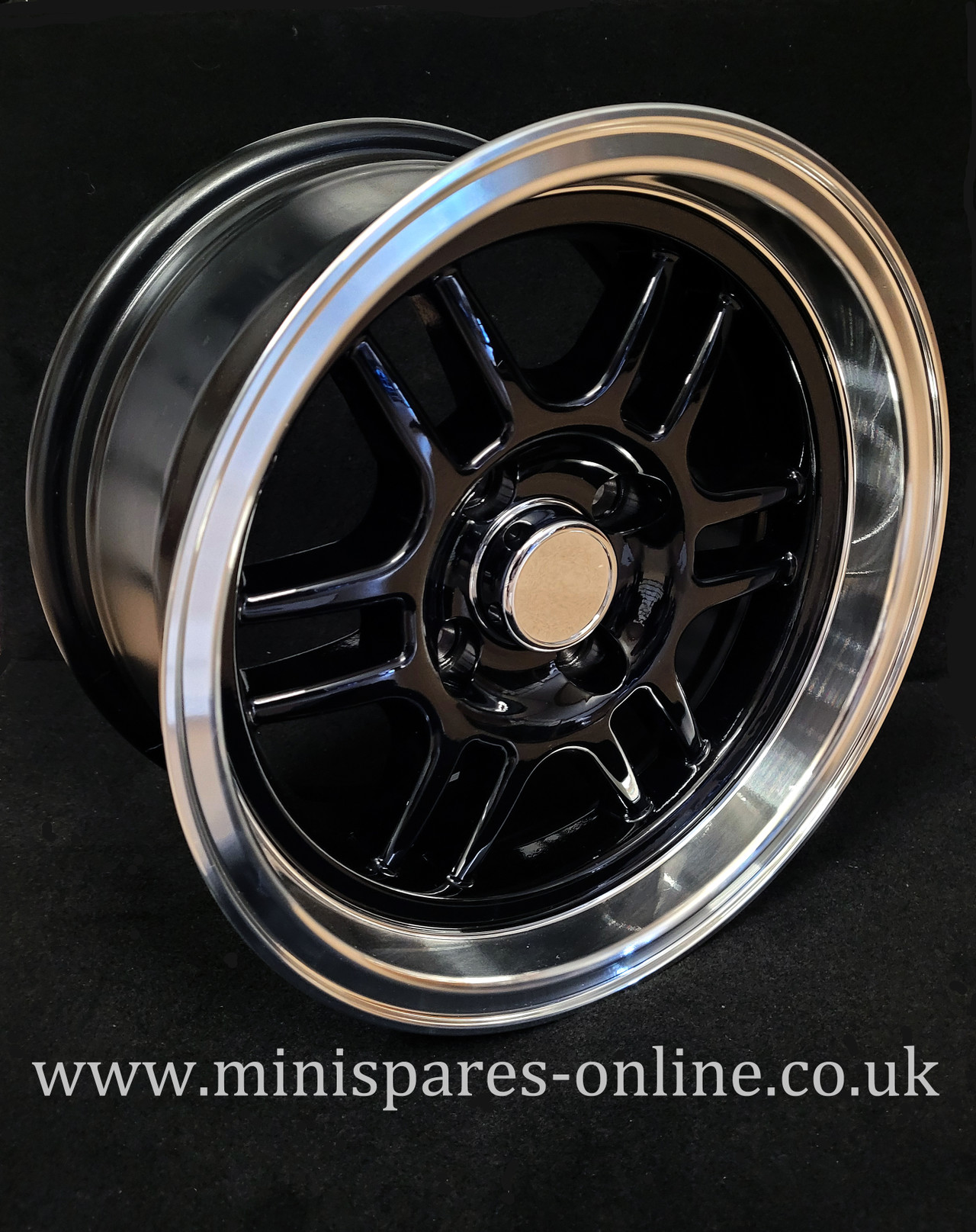 7x13 Black (Polished Rim) DTM Alloy Wheel Rim or Package for Classic ...