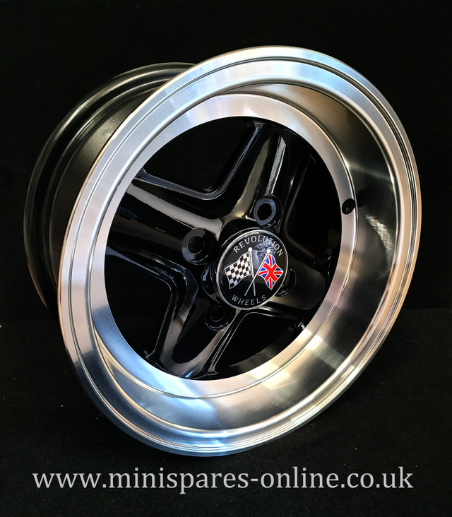 6x12 Black (Polished Rim) Genuine Revolution Alloy Wheel Rim or Package ...