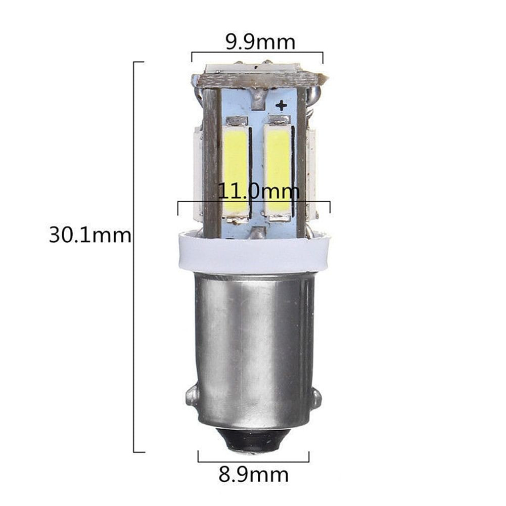 1 Pair Car Width Light Led Ba9s-7020-10 Lights 360 Degrees Beam Angle ...