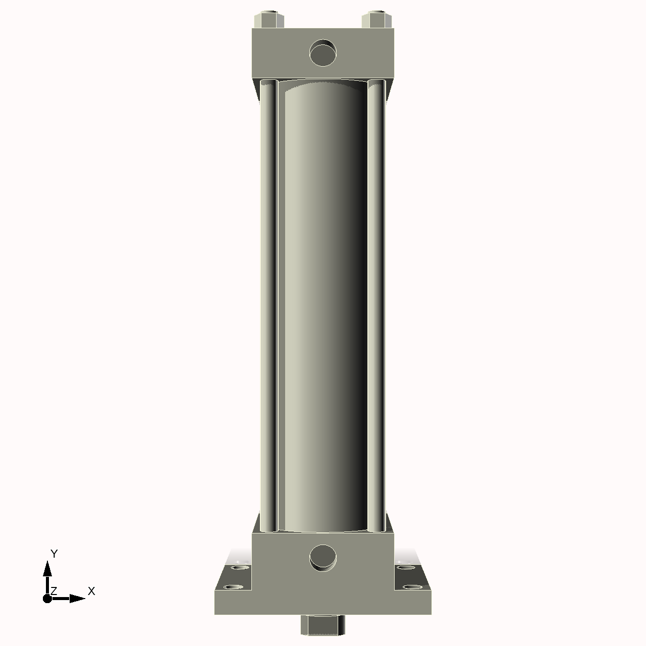4" Bore 14" Stroke - Heavy Duty Hydraulic Cylinder: 2" Piston Rod, MF1 ...