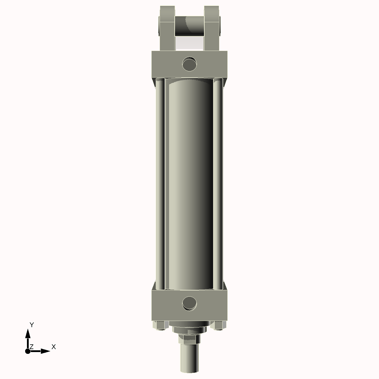 4" Bore 12" Stroke - Heavy Duty Hydraulic Cylinder: 1-3/4" Piston Rod ...