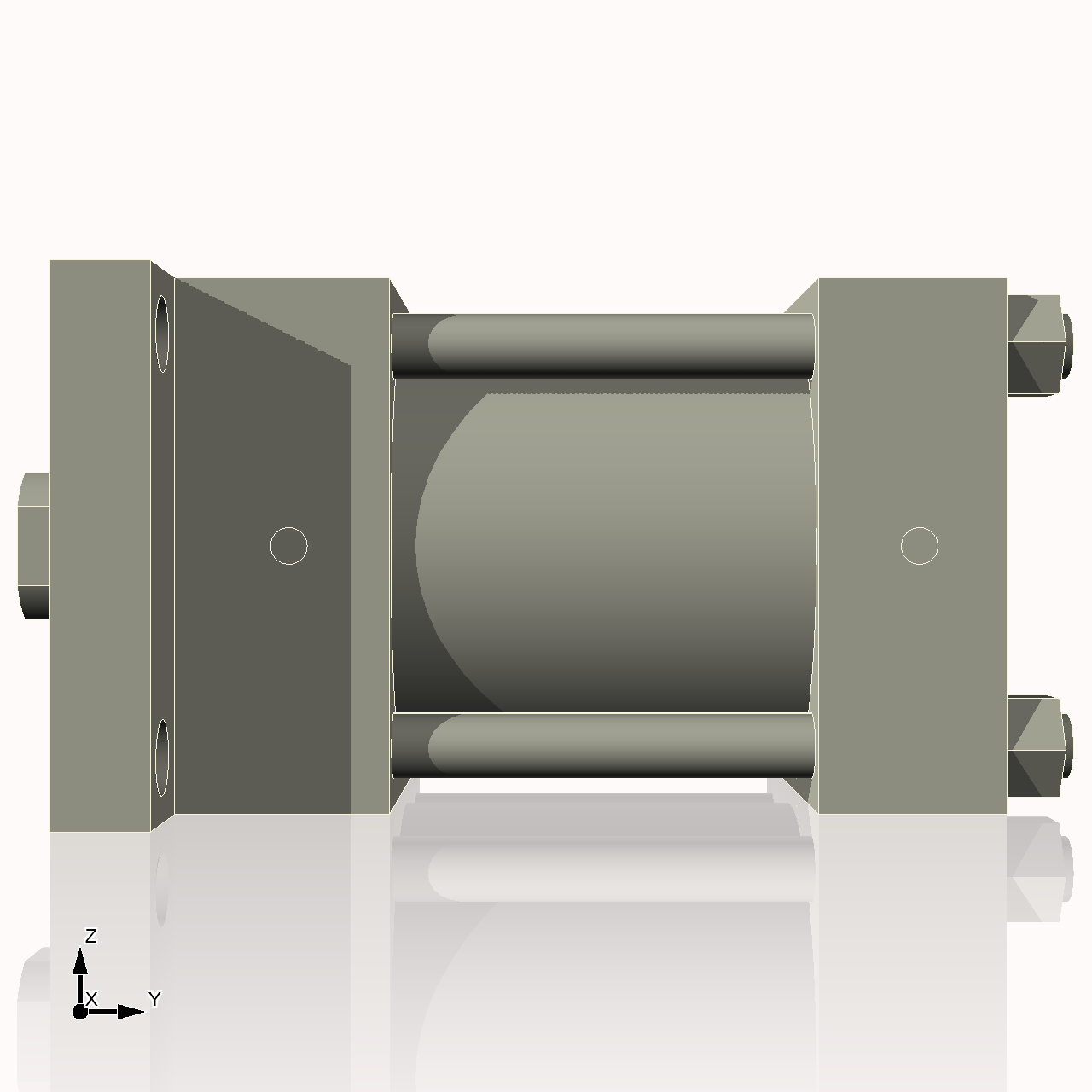 4" Bore 2" Stroke - Heavy Duty Hydraulic Cylinder: 1-3/4" Piston Rod ...