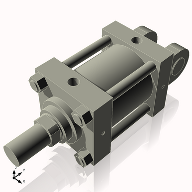 5" Bore 3" Stroke - Heavy Duty Hydraulic Cylinder: 2-1/2" Piston Rod ...