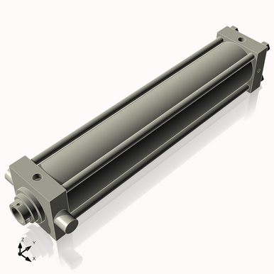 6" Bore 33" Stroke - Heavy Duty Hydraulic Cylinder: 3" Piston Rod, MT1 ...