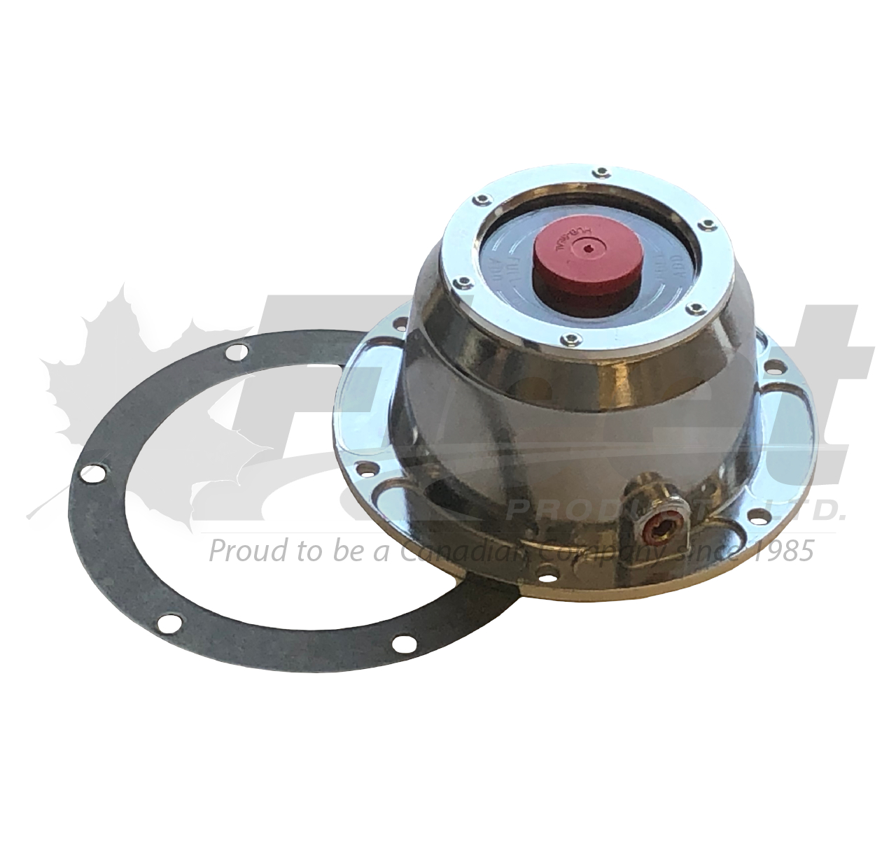 Aluminum Hub Cap W/ Gasket & Side Plug - 6 Hole (RA4195)