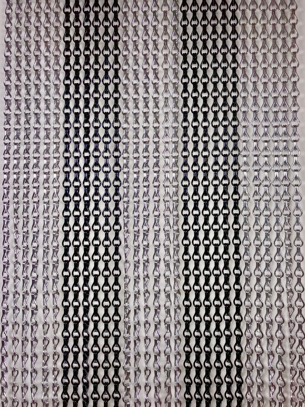 Ready Made Striped Aluminium Chain Fly Screens - Sway Screens