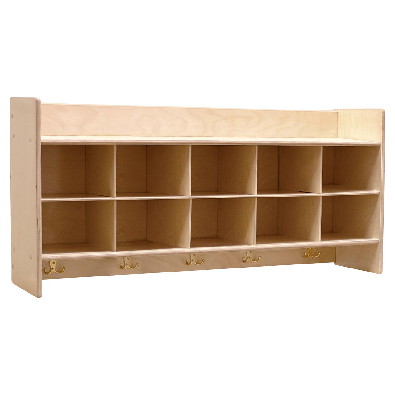 C51409 Wall Hanging Cubby Storage without Trays - WoodDesigns