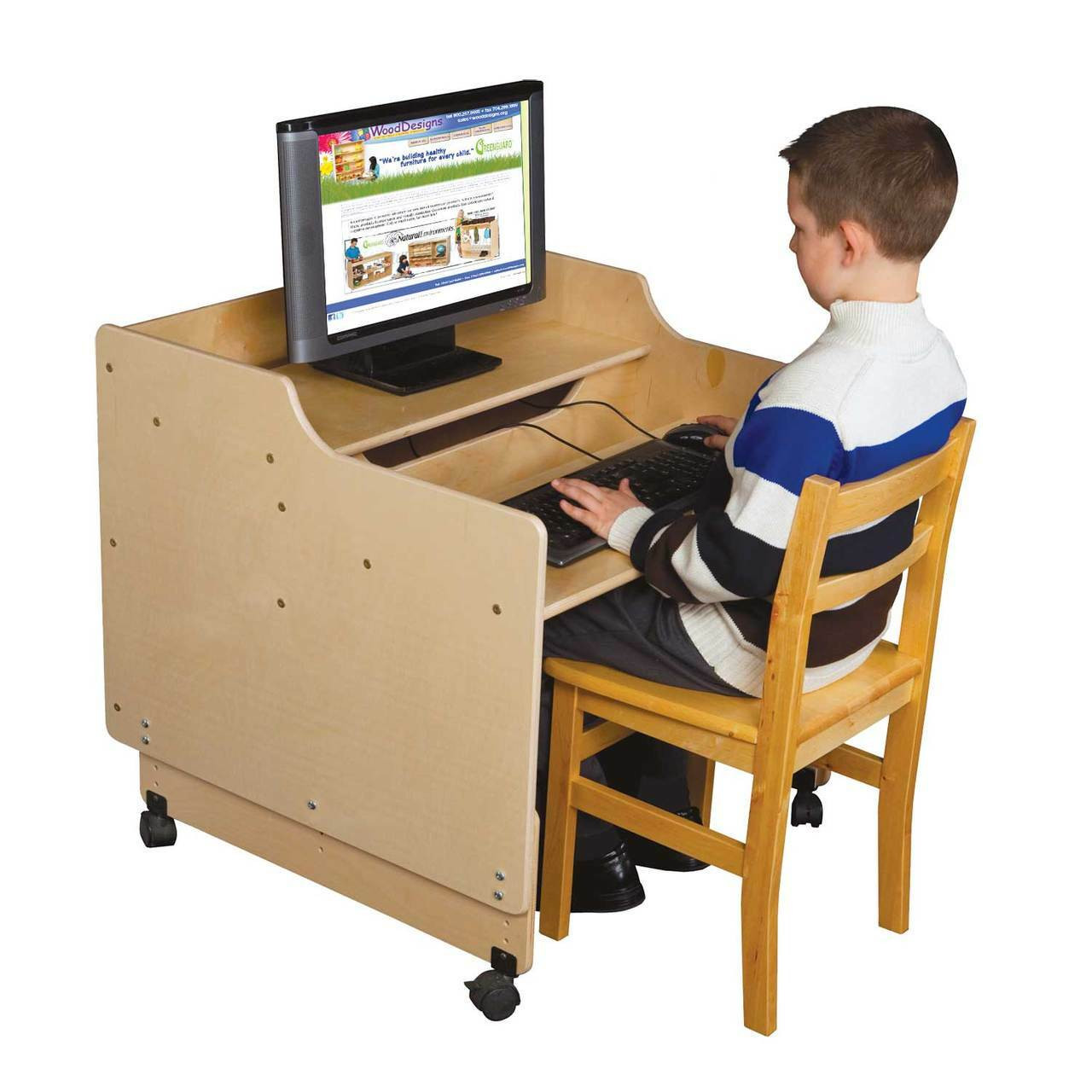 C41015 Mobile Computer Desk - WoodDesigns