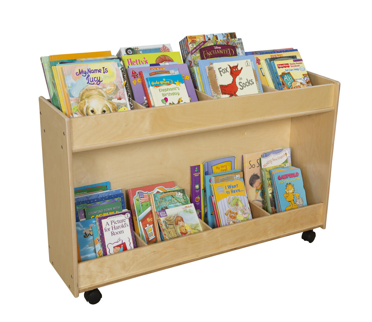 C74415F Mobile Book Organizer, Assembled - WoodDesigns
