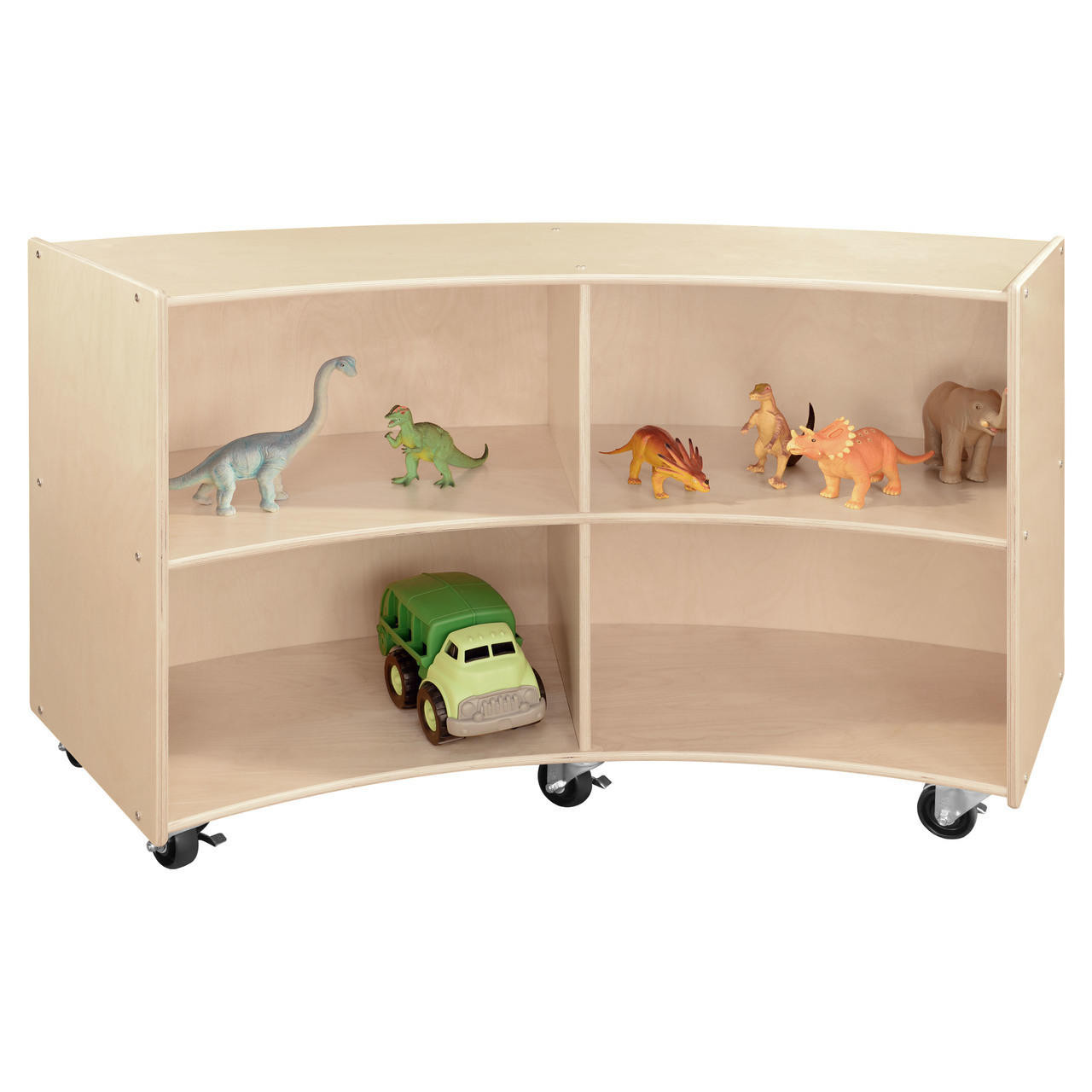C991157F-C6 Contender Mobile Concave Storage Unit - Assembled - WoodDesigns