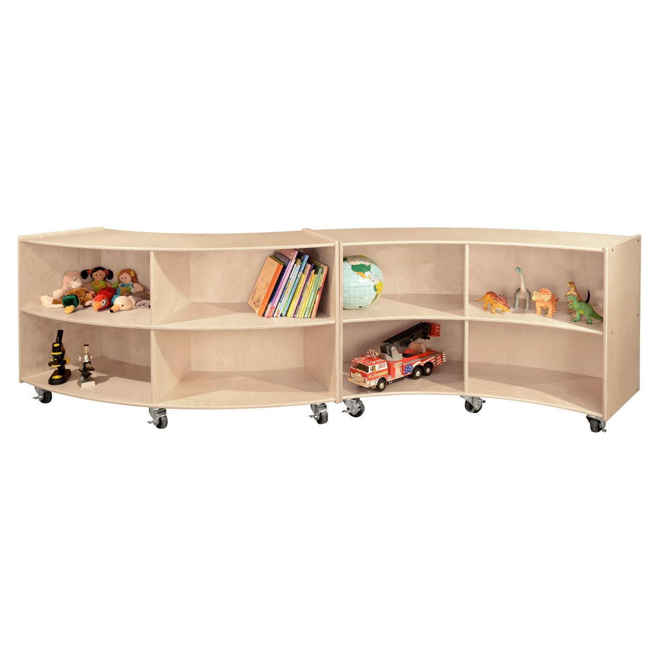 C991158F-C6 Contender Mobile Convex Storage Unit - Assembled - WoodDesigns