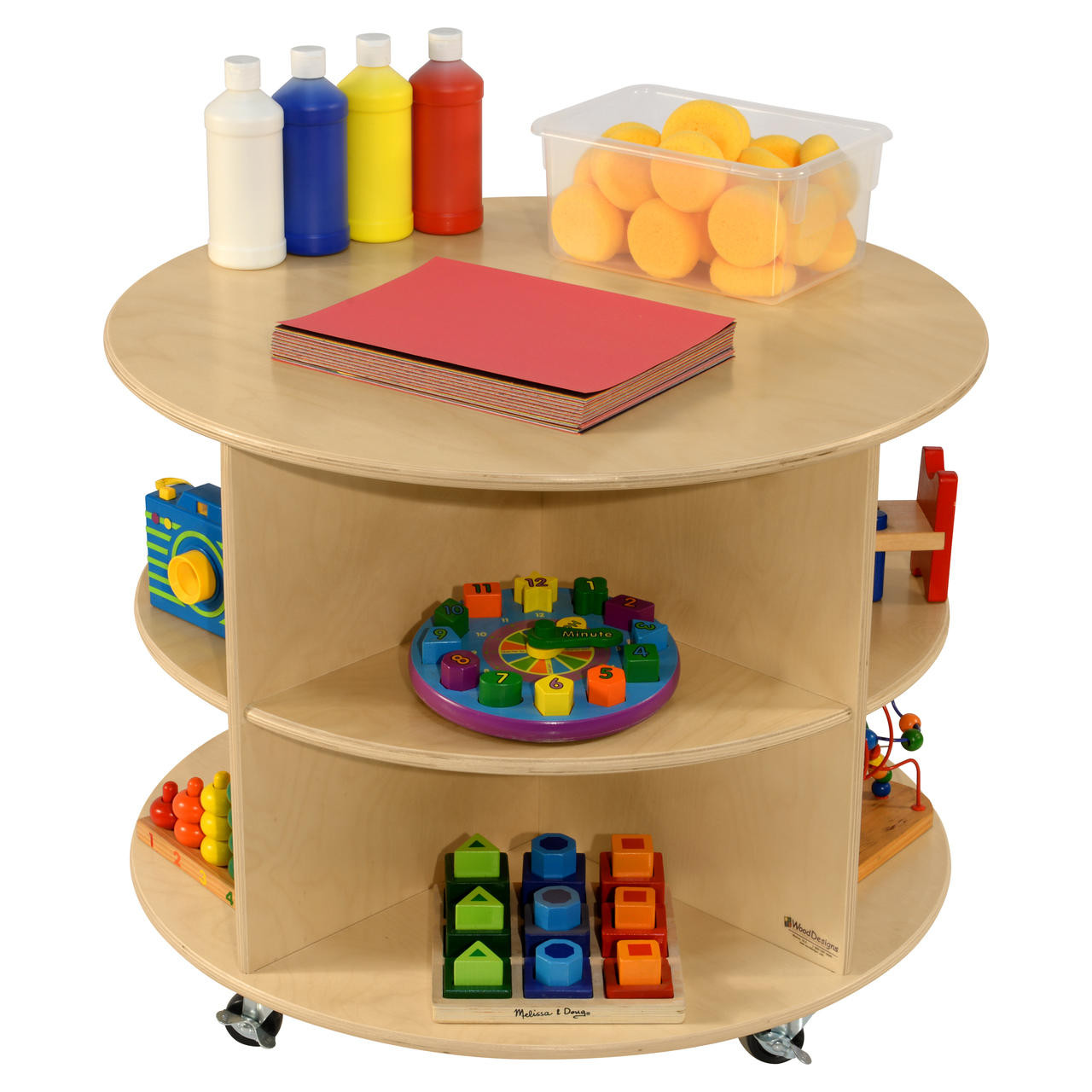 23 1/2" H Circular Storage Unit - WoodDesigns
