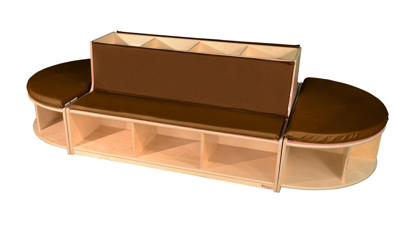 WD55015BN Reading Bench with Brown Cushion - WoodDesigns