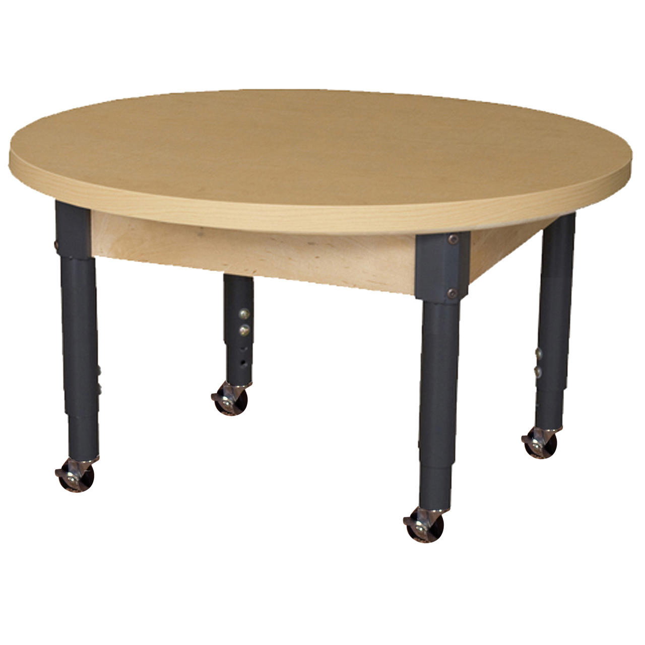 HPL48RNDA1829C6 Mobile 48" Round High Pressure Laminate Table with ...