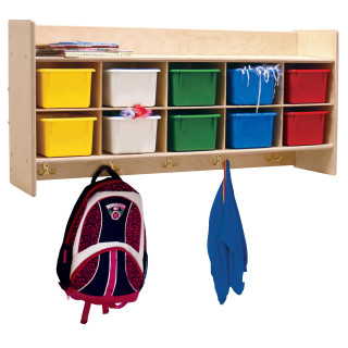 C51409 Wall Hanging Cubby Storage without Trays - WoodDesigns