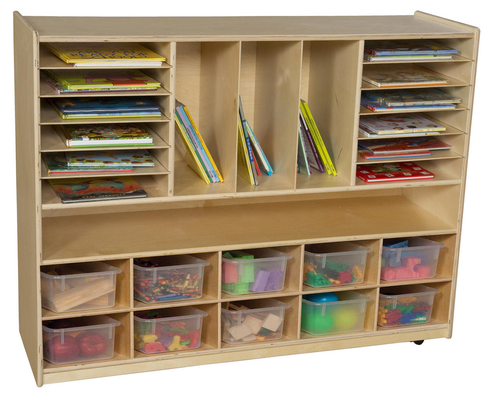 WD14001 Multi-Storage with (15) Translucent Trays - WoodDesigns