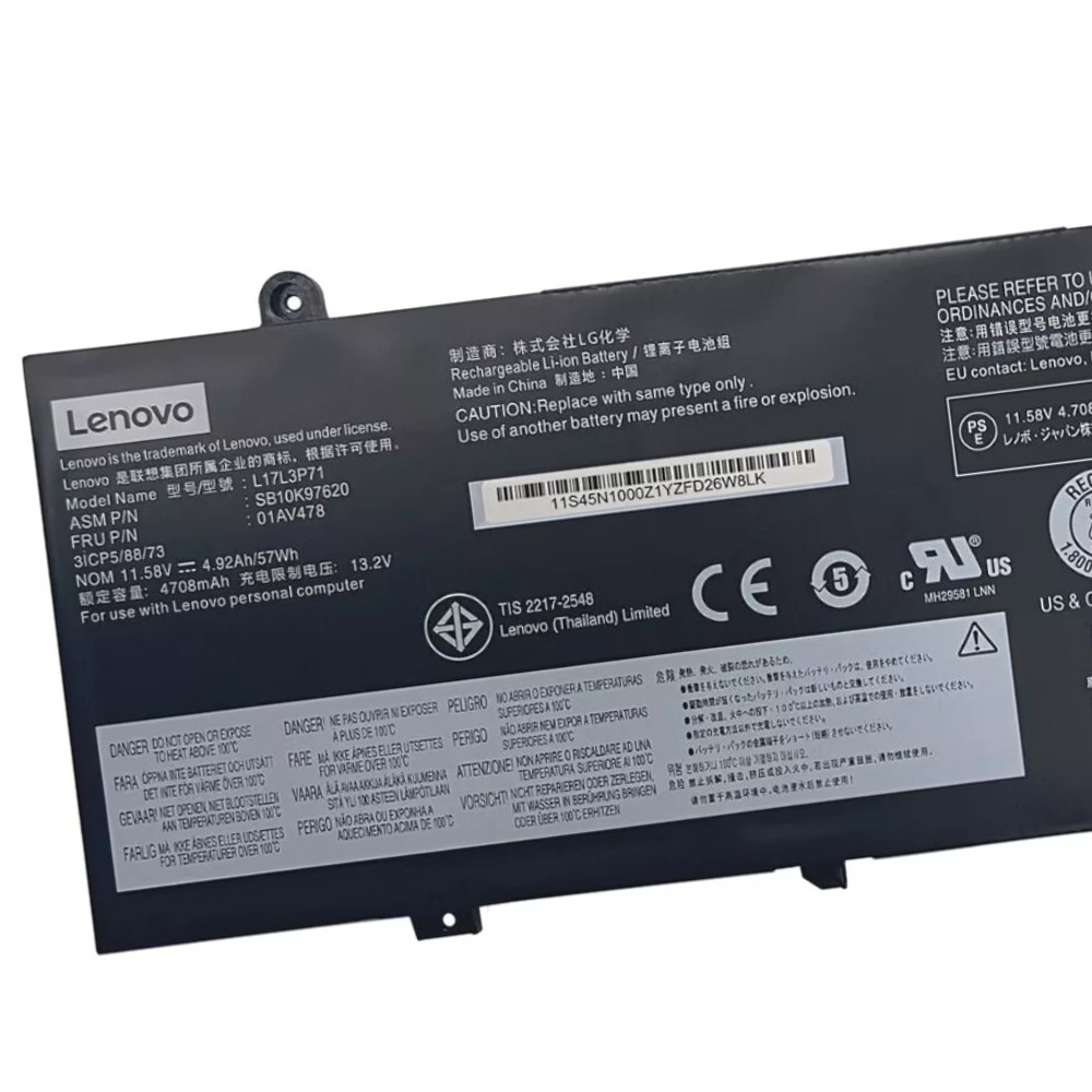 New Genuine Orig Lenovo ThinkPad T480S T48Os Laptop Battery ...