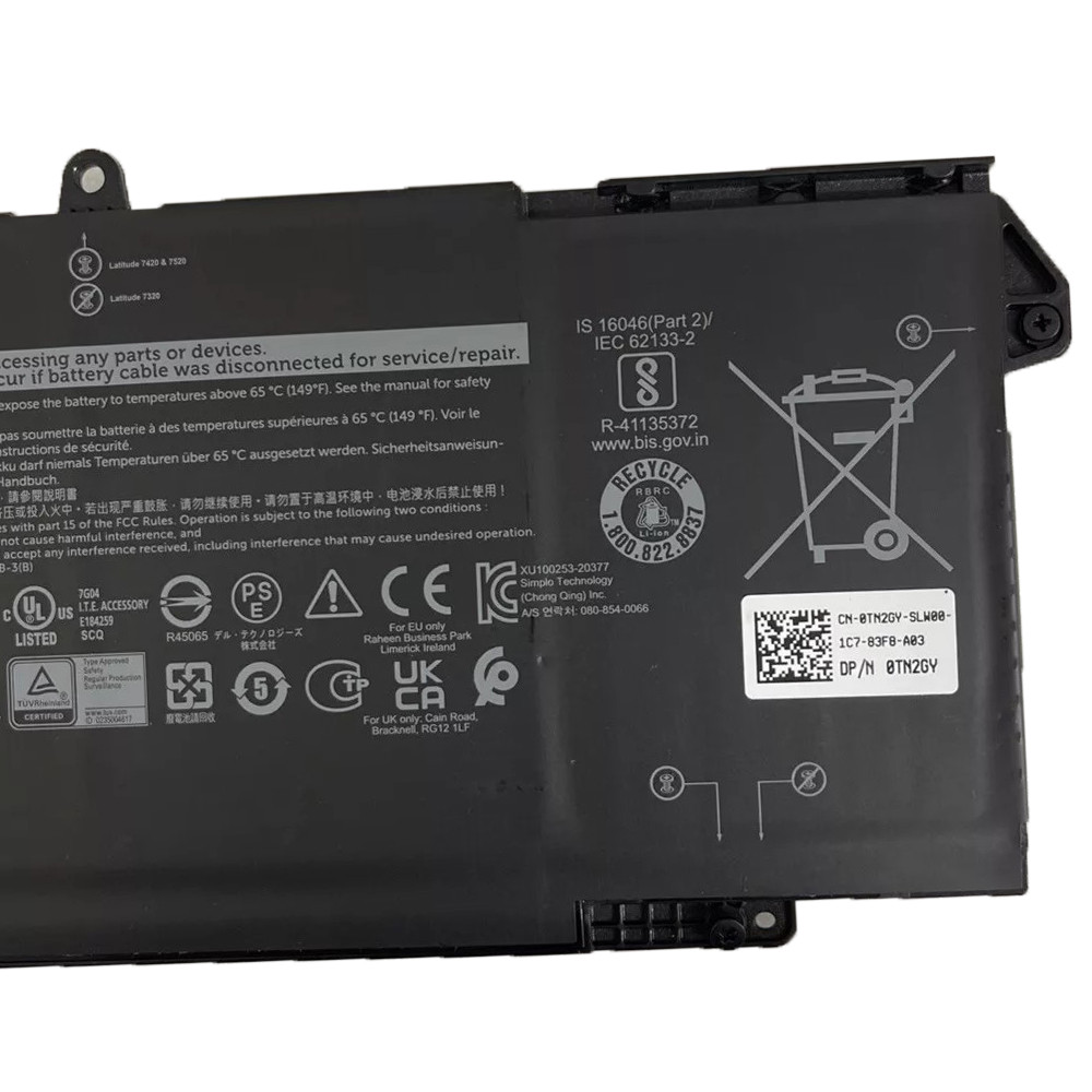 New Genuine Orig 63Wh Dell 7FMXV 04M1JN 0TN2GY 01PP63 0HDGJ8 Battery ...