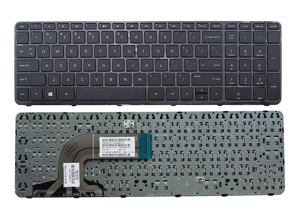 New HP 15-D040CA US Laptop Keyboard With Frame - reliablelaptopparts