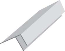 White 'F' Trim (Soffit Channel) 5m - Fulham Timber and Building Supplies