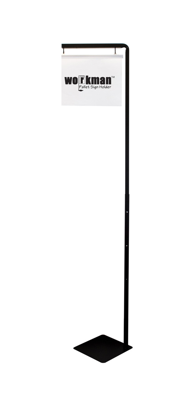 Pallet Sign Holder - Black - Adjustable Post 44"-72"
