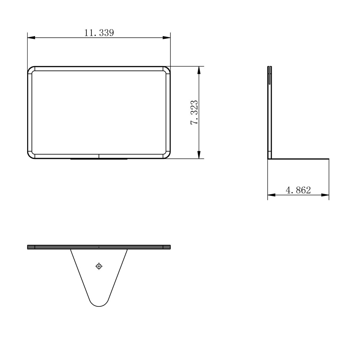 Metal Sign Holder | Wedge Base | 11"W x 7"H | Black - The Global ...