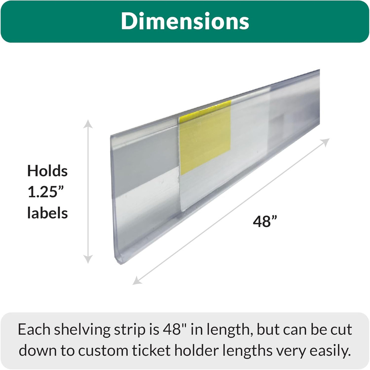 Adhesive Back Price Tag Strip UPCh Holder With Clear Protective Lens ...